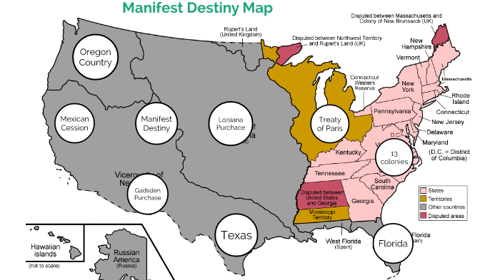 Manifest Destiny Map by Alex Rippy on Prezi