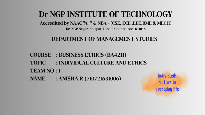 Dr NGP INSTITUTE OF TECHNOLOGY A by Anisha R on Prezi