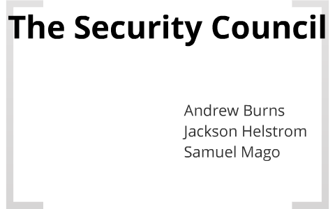Security Council by Sam Mago