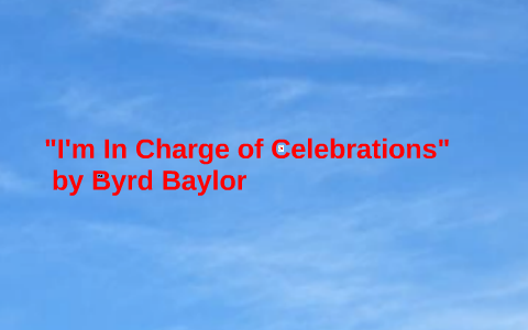 I'm In Charge of Celebrations by Olisaemeka Nwobbi on Prezi