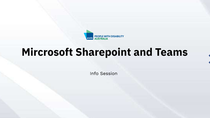 Sharepoint and Microsoft Teams Training by People and Culture Team PWDA ...