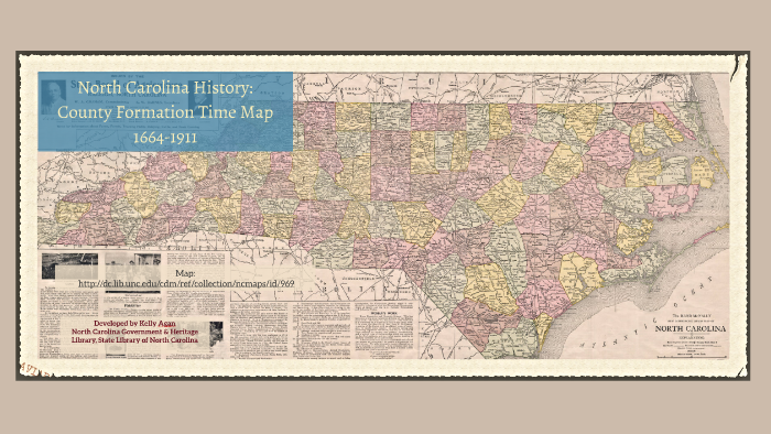 North Carolina History: County Formation Time Map 1664-1911 by Kelly ...