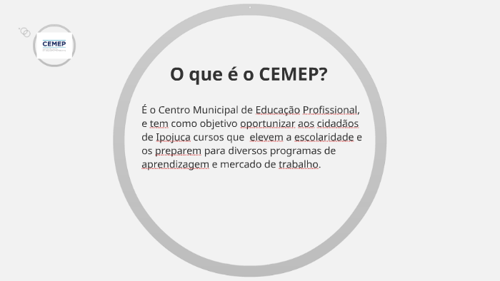 O que é o CEMEP? by Alexandra Brossa