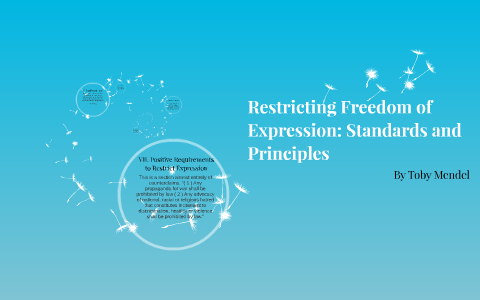 Restricting Freedom of Expression: Standards and Principles by Kalee ...