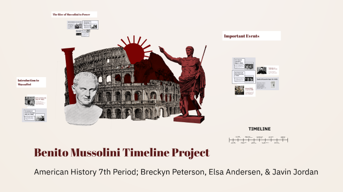 Benito Mussolini Timeline by Breckyn Peterson on Prezi