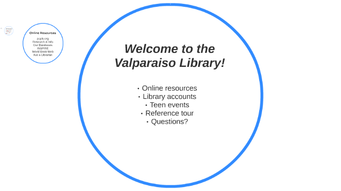 Welcome to the Valparaiso Library! by Willow Cataldo on Prezi