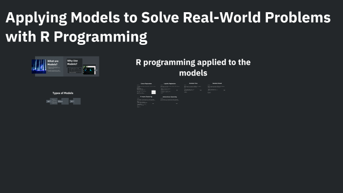 Applying Models to Solve Real-World Problems with R Programming by ...