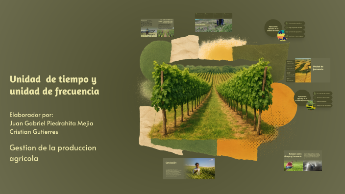 Uso de las unidades de tiempo y frecuencia en los procesos agrícolas by ...