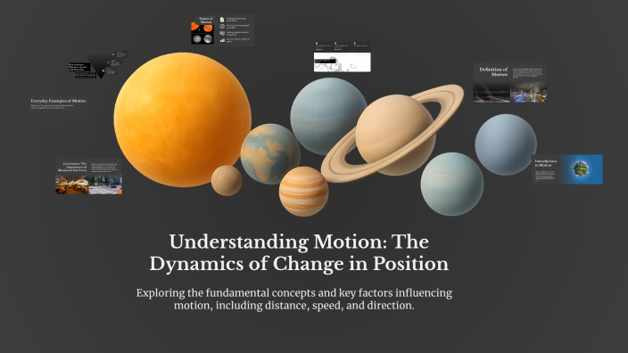 Understanding Motion: The Dynamics of Change in Position by jetraham ...