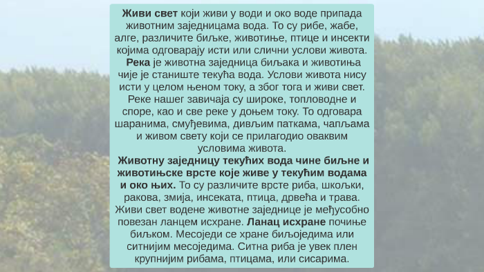 Tekuce_vode-zivotne_zajednice by Smiljana Novakov on Prezi