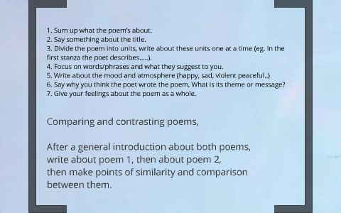 Comparison of two poems by Chris Knowles on Prezi
