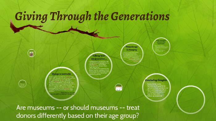 Giving Through the Generations by Margaret Coghlan on Prezi