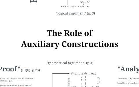 The Role of Auxiliary Construction by Patrick J. Klug on Prezi