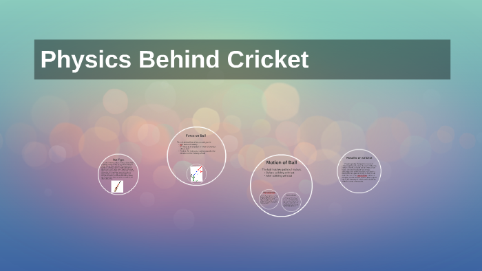Physics Behind Cricket by Mustafa Farooq on Prezi