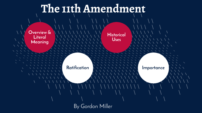 11th Amendment & Its Uses by Gordon Miller ** on Prezi