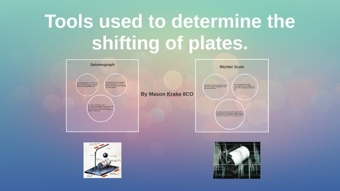 Tools used to determine the study of the shifting plates. by Mason ...