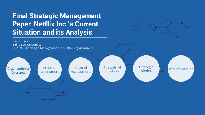 Final Strategic Management Paper: Netflix Inc.’s Current Situation and ...