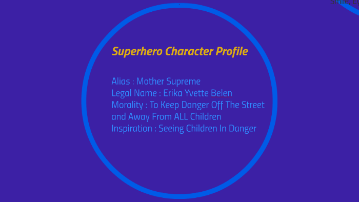 Superhero Character Profile by Ana Montanez on Prezi