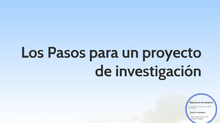 Los Pasos para un proyecto de investigación by Joaquin Torrres on Prezi