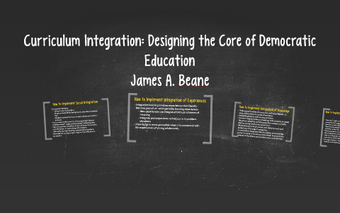 Curriculum Integration: Designing the Core of Democratic Edu by Anna ...