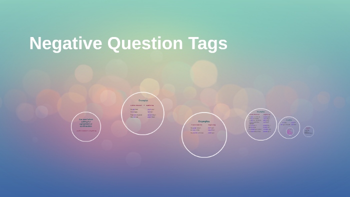 Negative Question Tags by Constanza Pérez Navarro