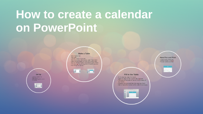  How To Create A Calendar On PowerPoint By Becca Gray