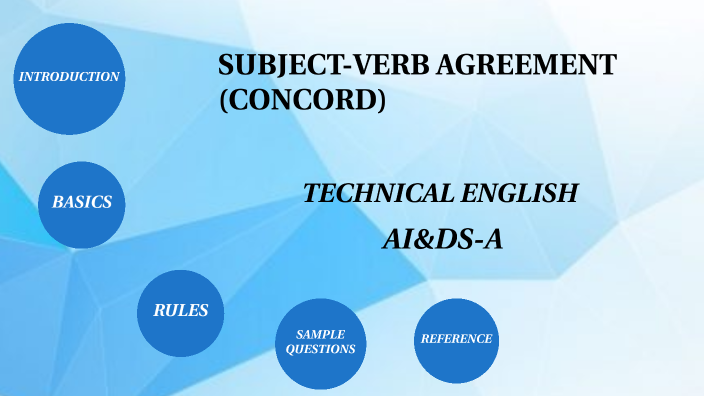 SUBJECT-VERB AGREEMENT(CONCORD) by Anbuchezhiyan A.M on Prezi