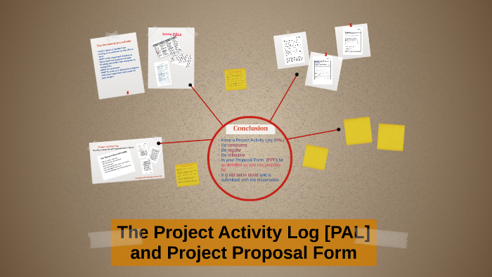 The Project Activity Log [PAL] and Project Proposal Form by Inga Jones ...