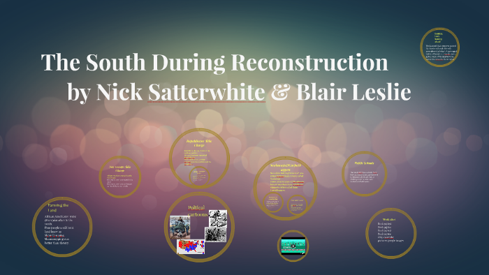 The South During Reconstruction by nick satterwhite on Prezi