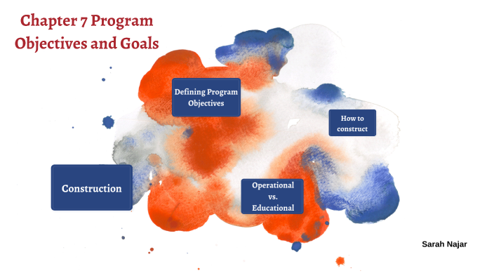 Chapter 7: Developing Program Objectives by sarah Najar on Prezi