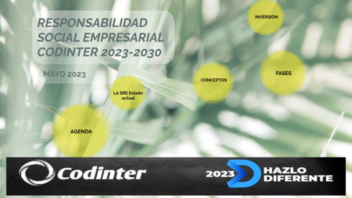 RESPONSABILIDAD SOCIAL EMPRESARIAL CODINTER 2023-2030 by Alejandro Zapata on Prezi