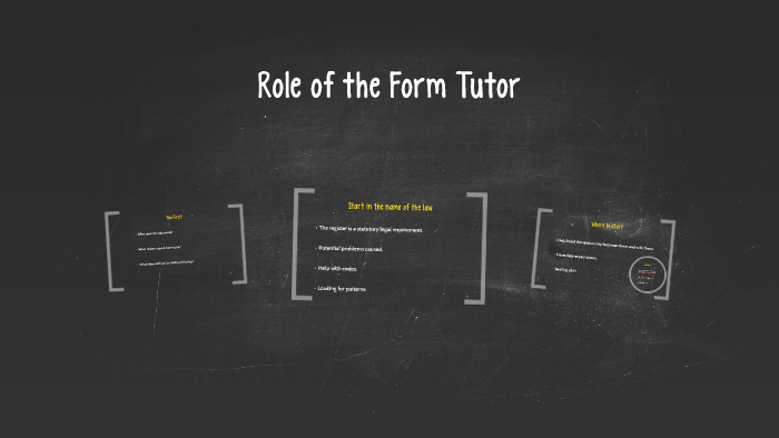 Role of the Form Tutor by Peter Hedges
