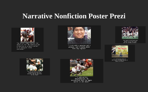 Narrative Nonfiction Poster Prezi by Aidan Mathews on Prezi