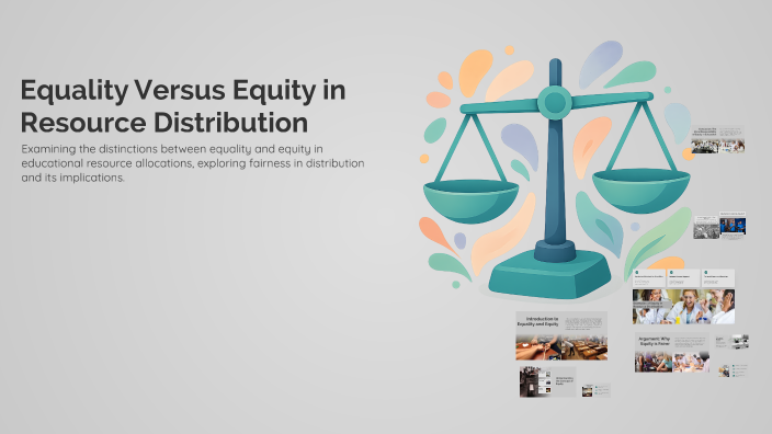 Equality Versus Equity in Resource Distribution by Cleopatra ...