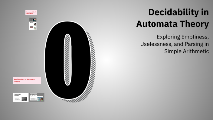 Decidability in Automata Theory by Faizan Rasool on Prezi