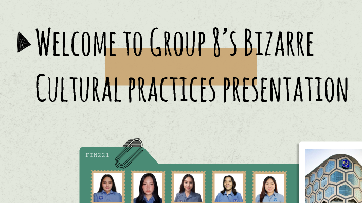 FIN221 Group 8: Bizarre Cultural practices by Ashleigh Maurice Dela ...