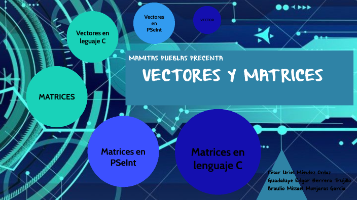 vectores y matrices by Edgar Herrera on Prezi