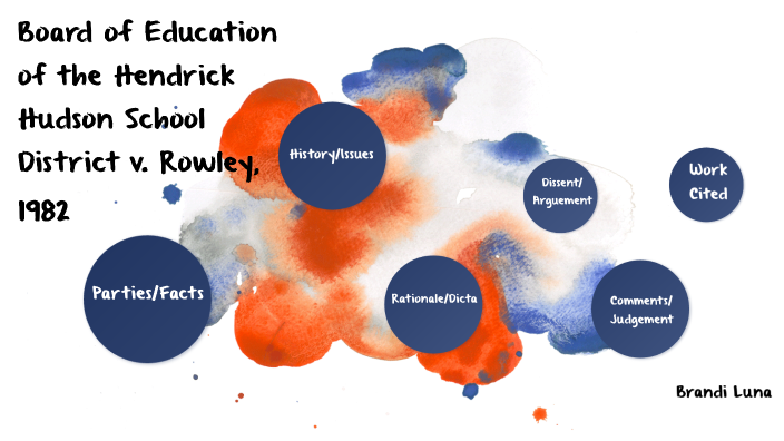 Board of Education of Hendrick Hudson School District v. Rowley, 1982 ...