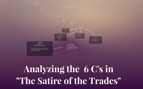 Analyzing the 6 C's in "The Satire of the Trades by David Lee on Prezi