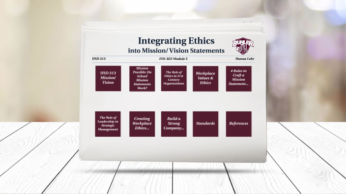 Integrating Ethics into Mission/Vision Statements by Hanna Lehr on Prezi