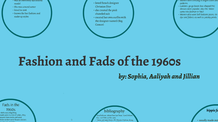 Fashion and Fad's of the 1960s by sophia morais