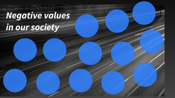Negative values in our society by marco costa on Prezi