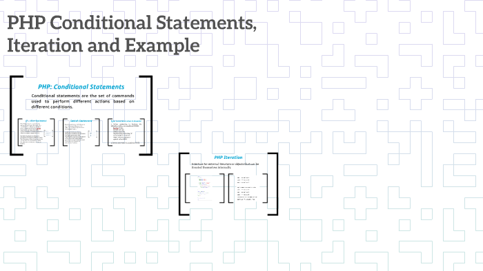 PHP Conditional Statements, Iteration and Example by Rheinne So on Prezi