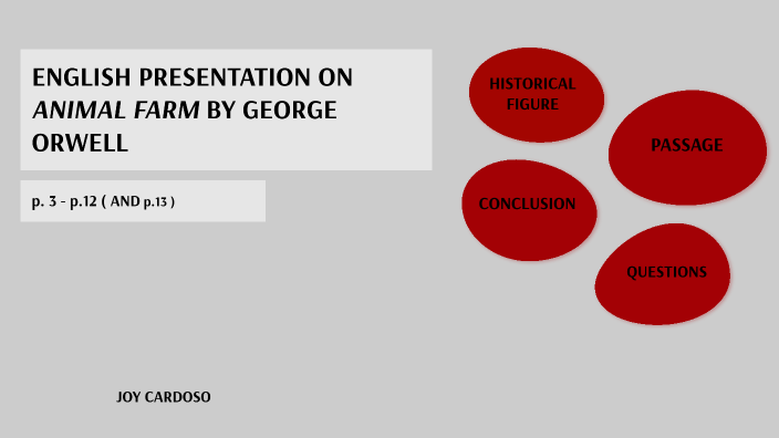 ENGLISH PRESENTATION ON ANIMAL FARM BY GEORGE ORWELL by JOY ENYIDIYA ...