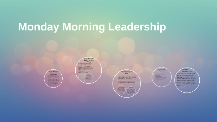 Monday Morning Leadership by ash ewing on Prezi