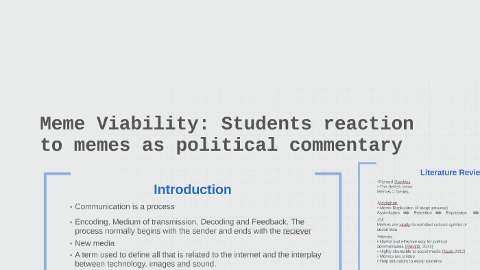 Meme Viability: Students reaction to memes as political comm by Anniza ...