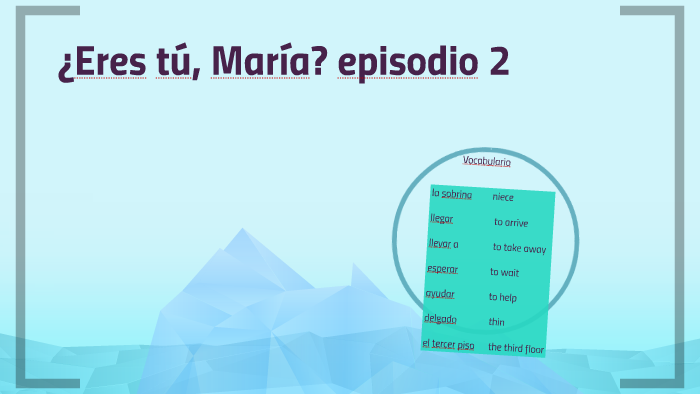 ¿Eres tú, María? episódio 2 by lisa cavanagh on Prezi