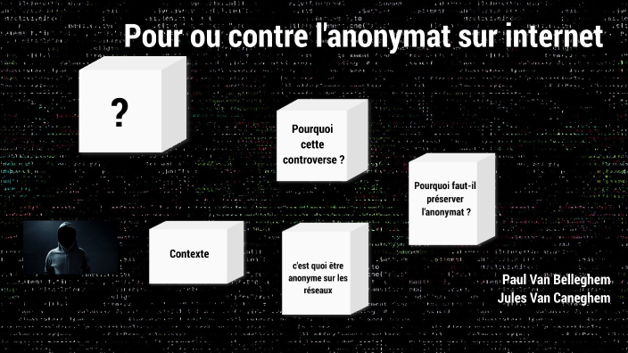 Pour ou contre l’anonymat sur internet by paul van belleghem on Prezi