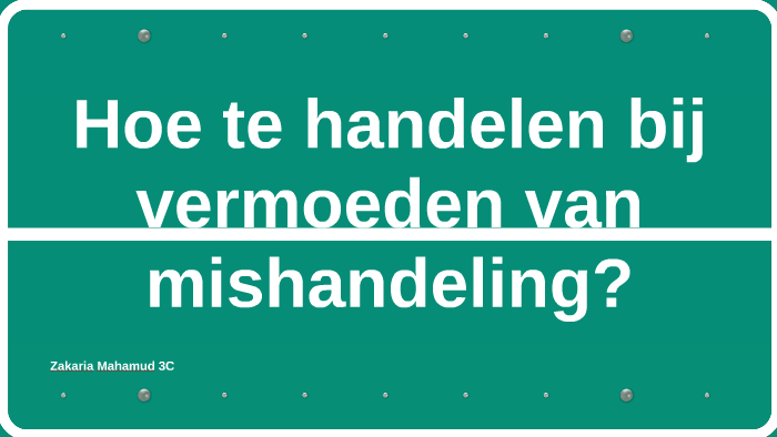 Hoe te handelen bij vermoeden van mishandeling by melanie donkersloot ...