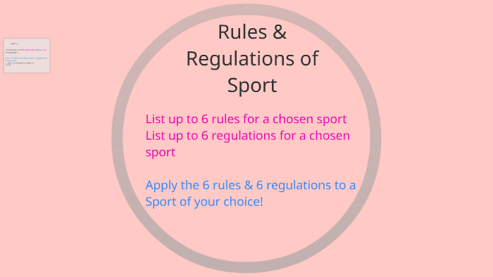 Rules & Regulations of Sport by Emma Tunnicliff on Prezi